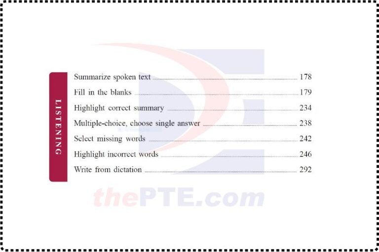 PTE Practice Book, a genuine source of exercise for PTE candidates - thePTE