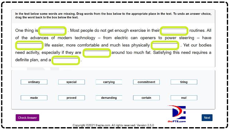 How Many Fill In The Blanks In PTE Reading ThePTE