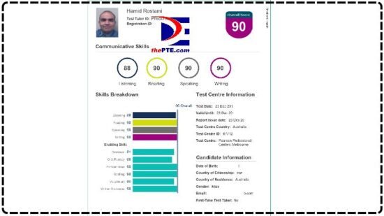PTE new score report format - thePTE